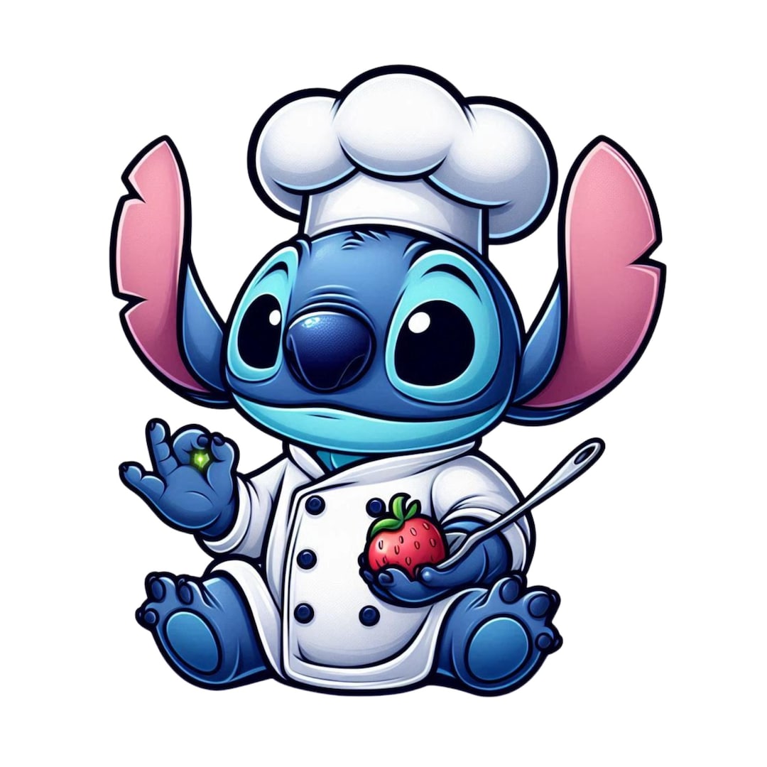 Stitch Chef Design, Stitch Png Clipart, Stitch Cook, Lilo and Stitch ...