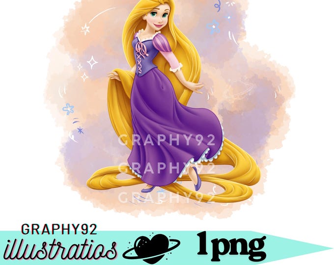 Rapunzel Watercolour Background, Rapunzel Png Clipart, Tangled Png ...