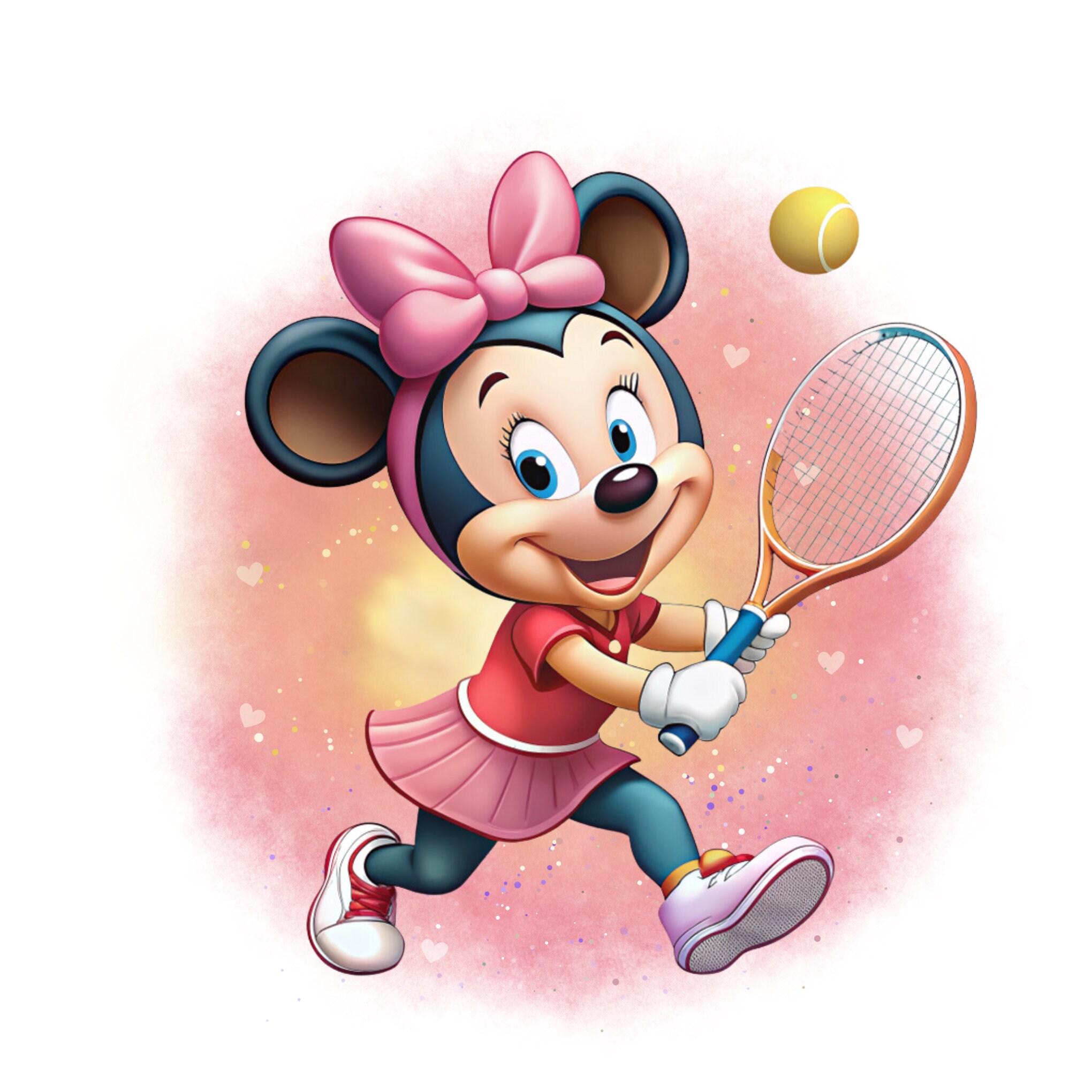 Minnie Mouse Watercolor Background, Minnie Mouse Png Clipart, Minnie ...