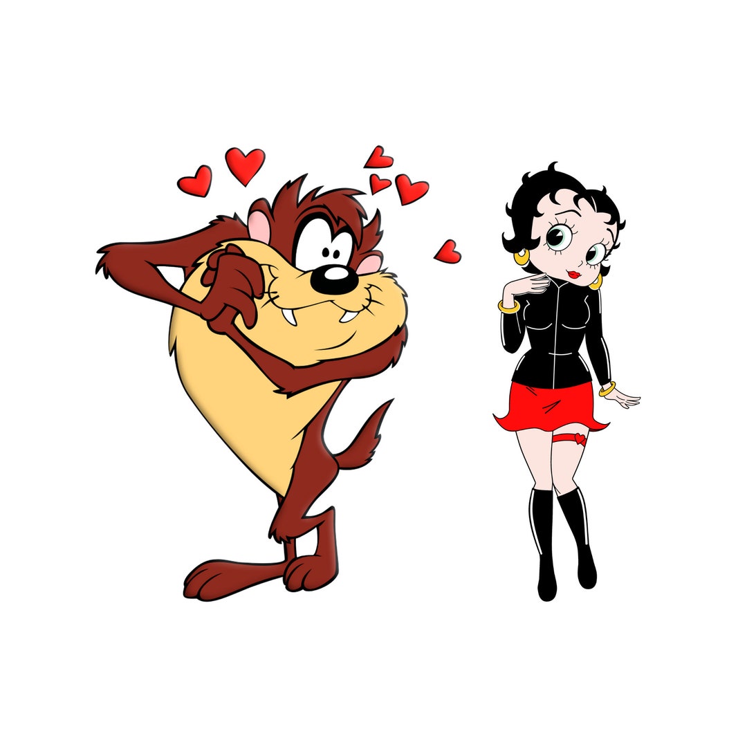Tasmanian Devil Love With Betty Boop Png Bundle Tasmanian - Etsy