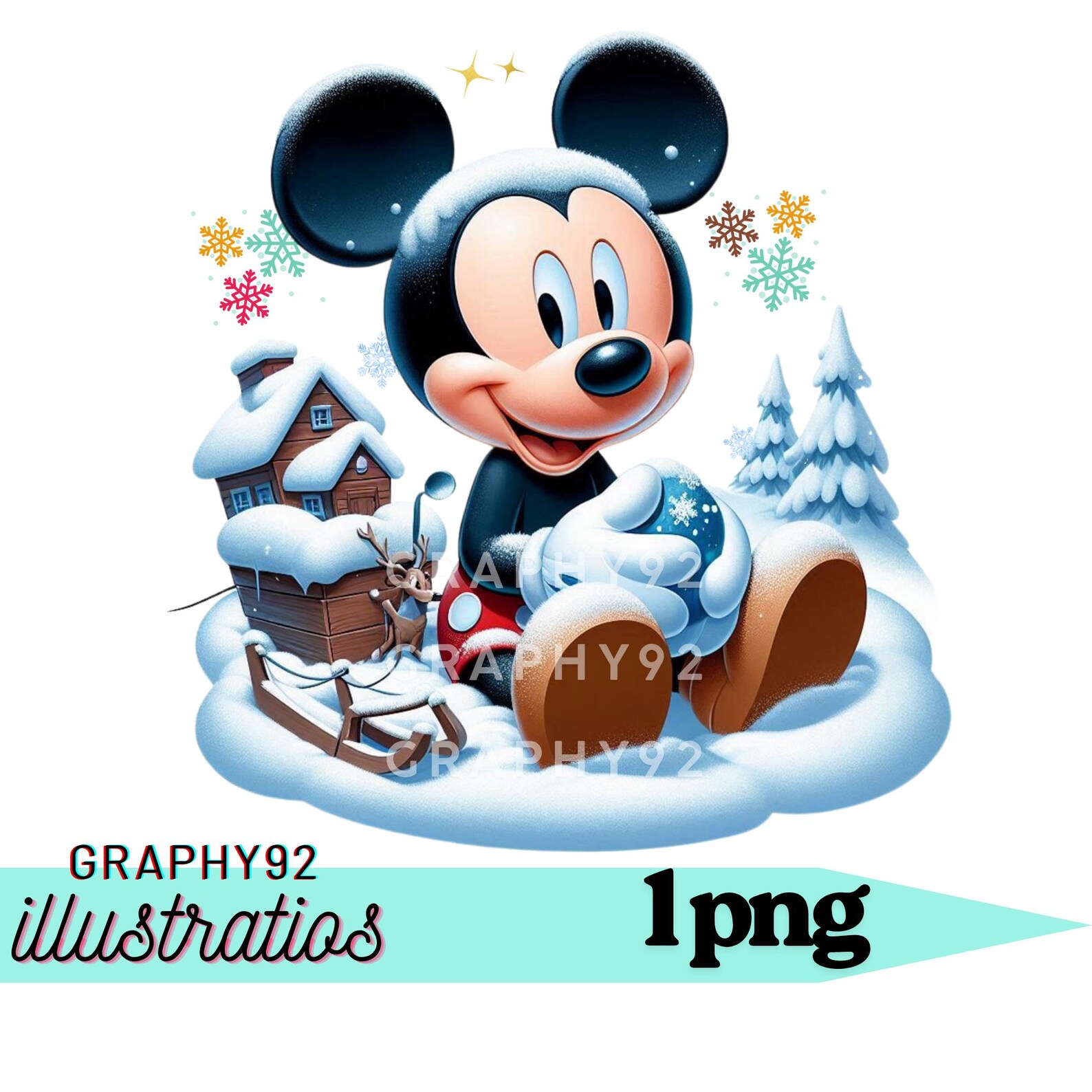 Mickey Mouse Winter Design, Mickey Mouse Png Clipart, Mickey Snow ...