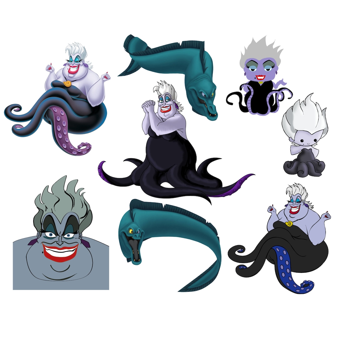 The Little Mermaid Png Bundle, Ursula Png Bundle, Ursula Png Clipart Set, Ursula Package, the ...
