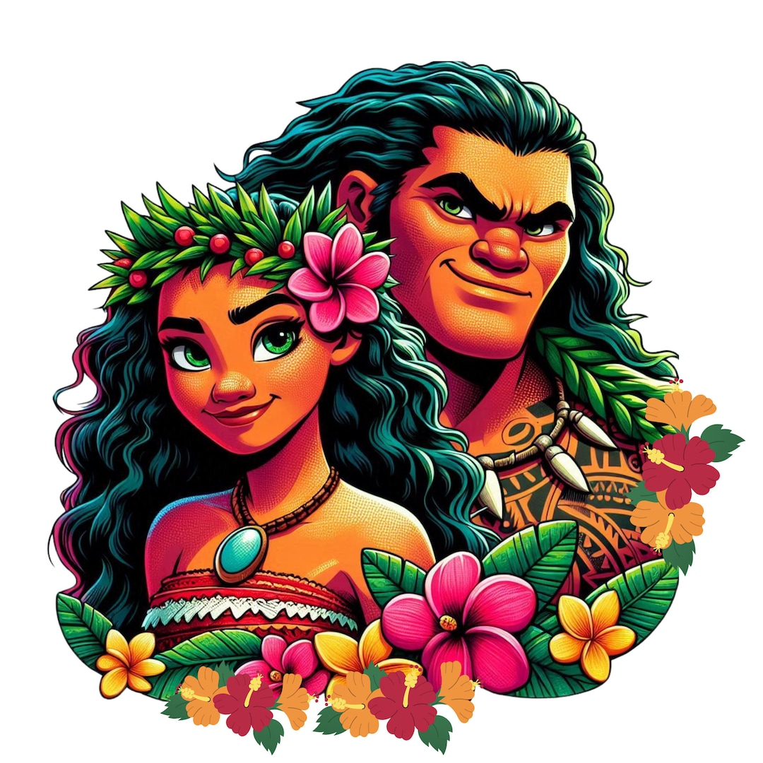 Moana and Maui Png Clipart, Princess Moana Png, Maui Png, Best Friends ...