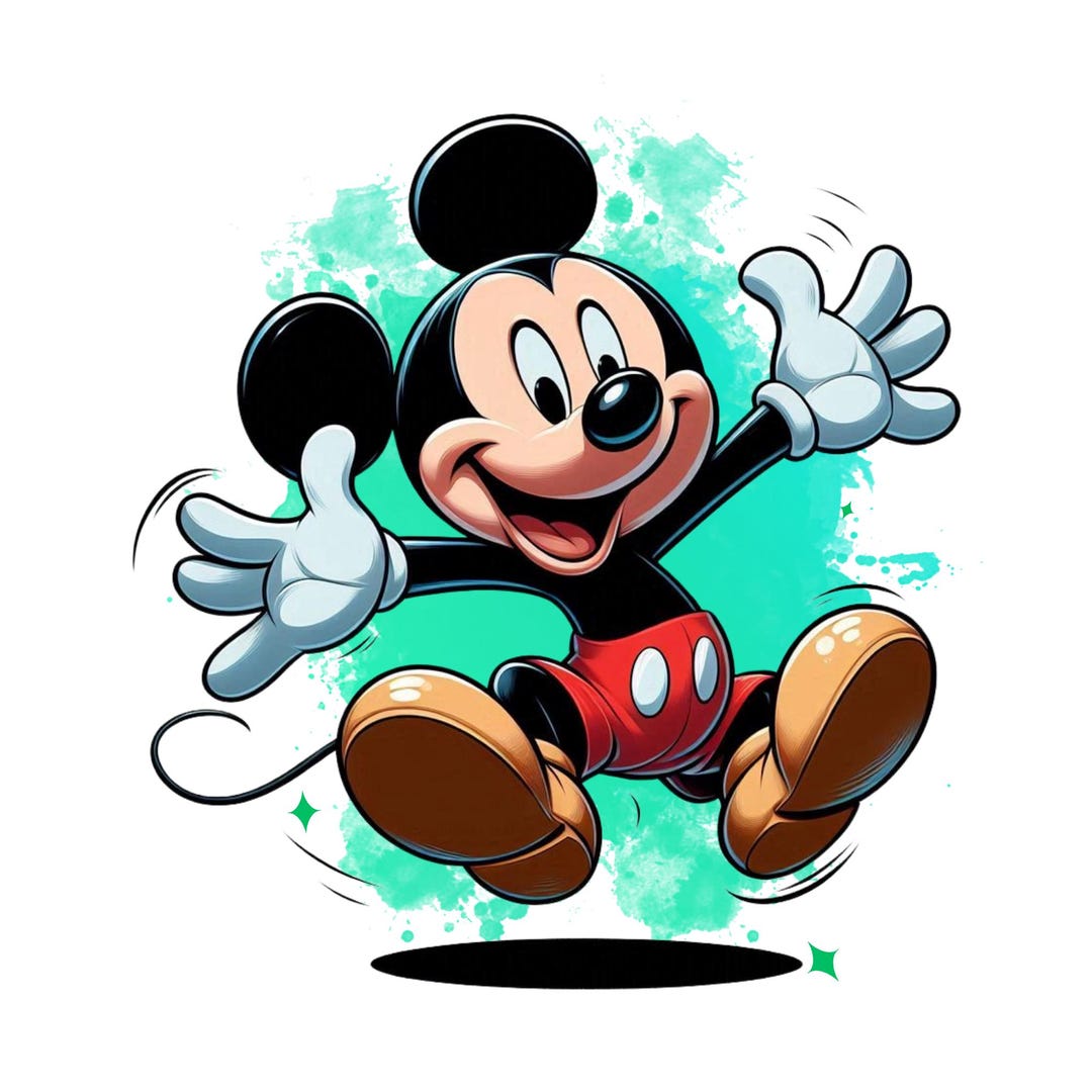 Mickey Mouse Watercolour Background, Mickey Mouse Png Clipart, Mickey ...
