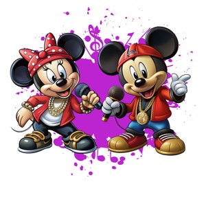 Mickey Mouse and Minnie Mouse Png Clipart, Mickey Rapper, Minnie Mouse ...