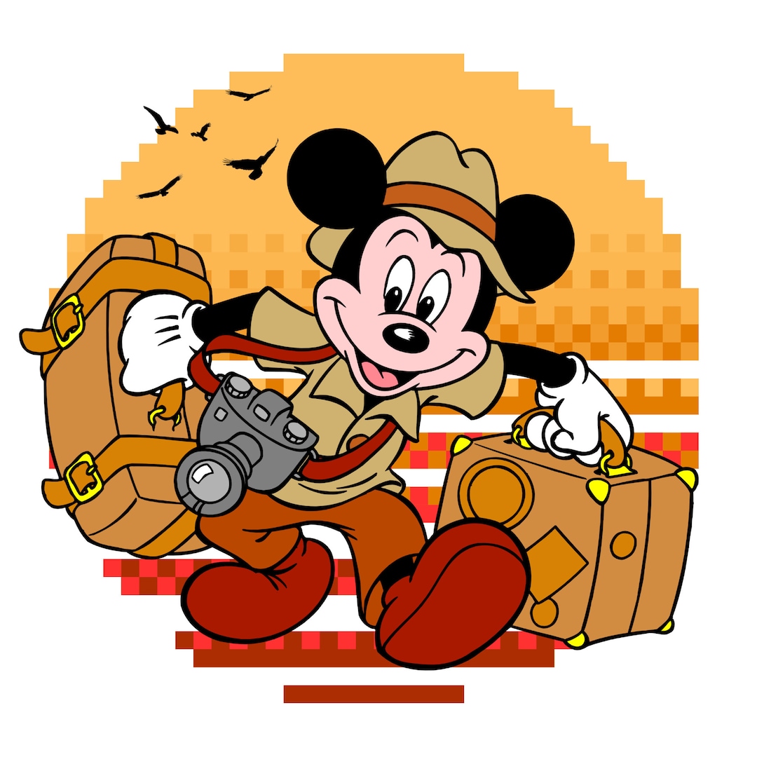 Mickey Mouse Safari Watercolor Background, Mickey Mouse Png Clipart ...