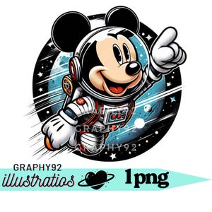Mickey Mouse in Space, Mickey Mouse Png Clipart, Mickey Mouse Astronaut ...