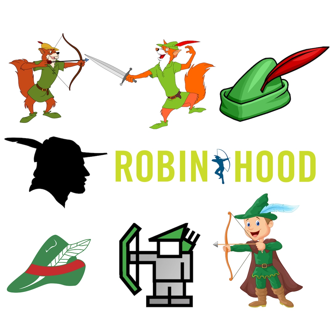 Robin Hood Png Bundle, Robin Hood Png Clipart Set, Petit Jean, High ...