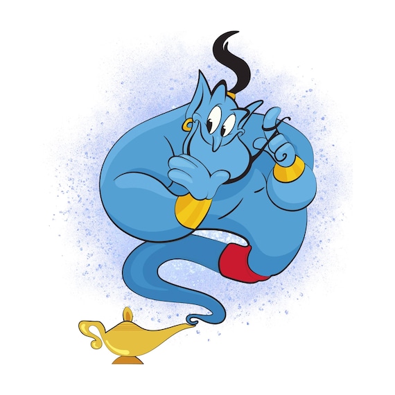 Genie From Aladdin Clip Art Aladdin's Genie Clip Art (PNG Images)