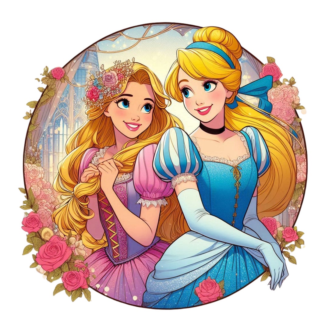 Cinderella and Rapunzel Png Clipart, Tangled Princess, Princess ...