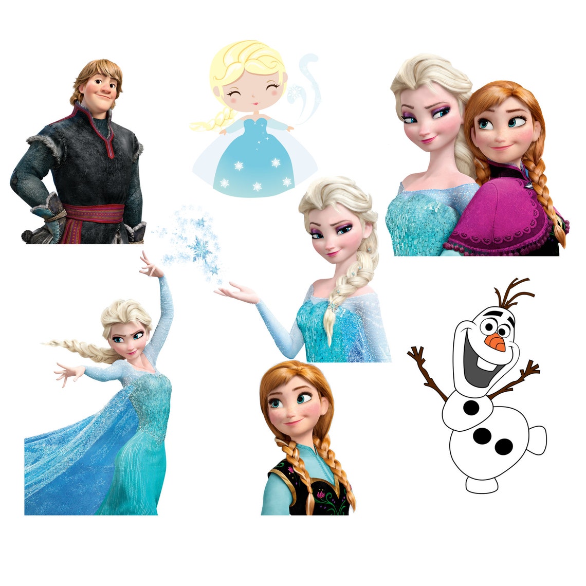 Frozen Png Bundle, Frozen Png Clipart, Elsa Png Bundle, Princess Elsa ...