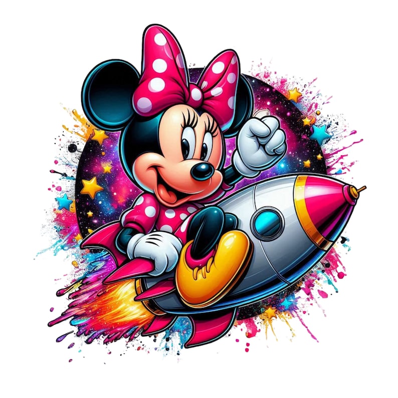 Minnie Mouse Png Clipart, Minnie Mouse in Space, Minnie Mouse Rocket ...