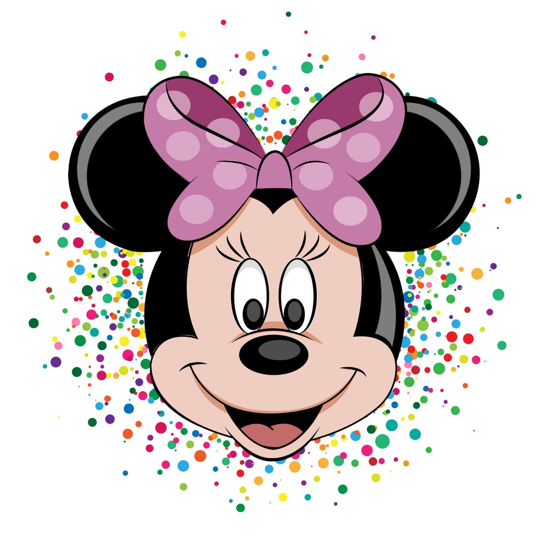 Minnie Mouse Watercolour Background, Minnie Mouse Png Design, Minnie ...