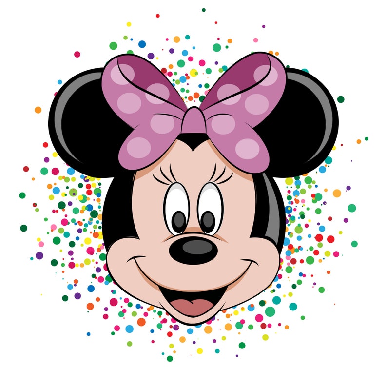 Minnie Mouse Watercolour Background, Minnie Mouse Png Design, Minnie ...