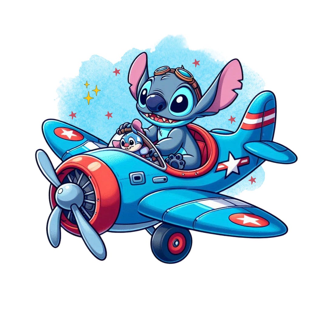 Stitch Pilot Design, Stitch Png Clipart, Stitch Plane, Lilo and Stitch ...