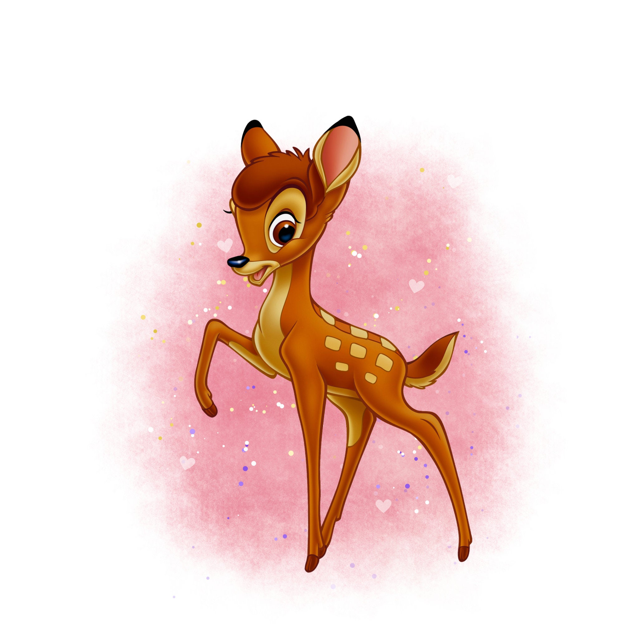 Bambi png clipart, fond aquarelle bambi, anniversaire bambi ...
