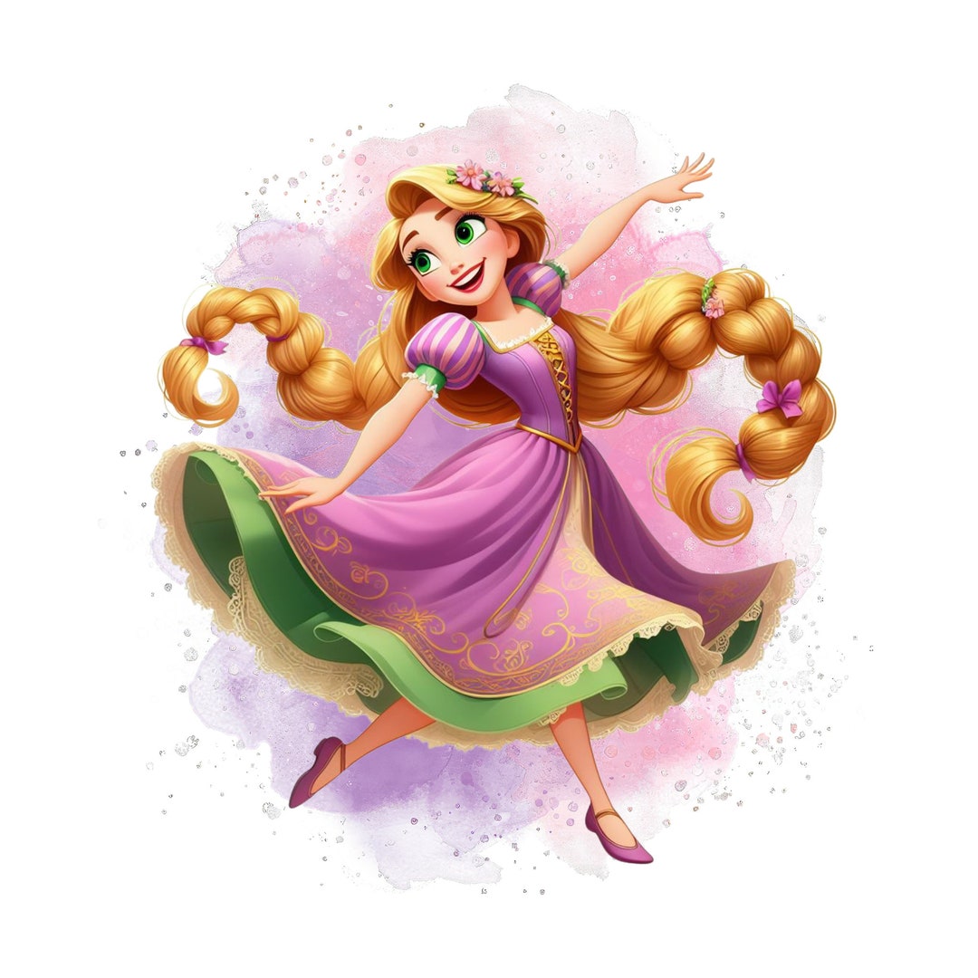 Rapunzel Dance Design, Rapunzel Png Clipart, Tangled Png, Princess ...