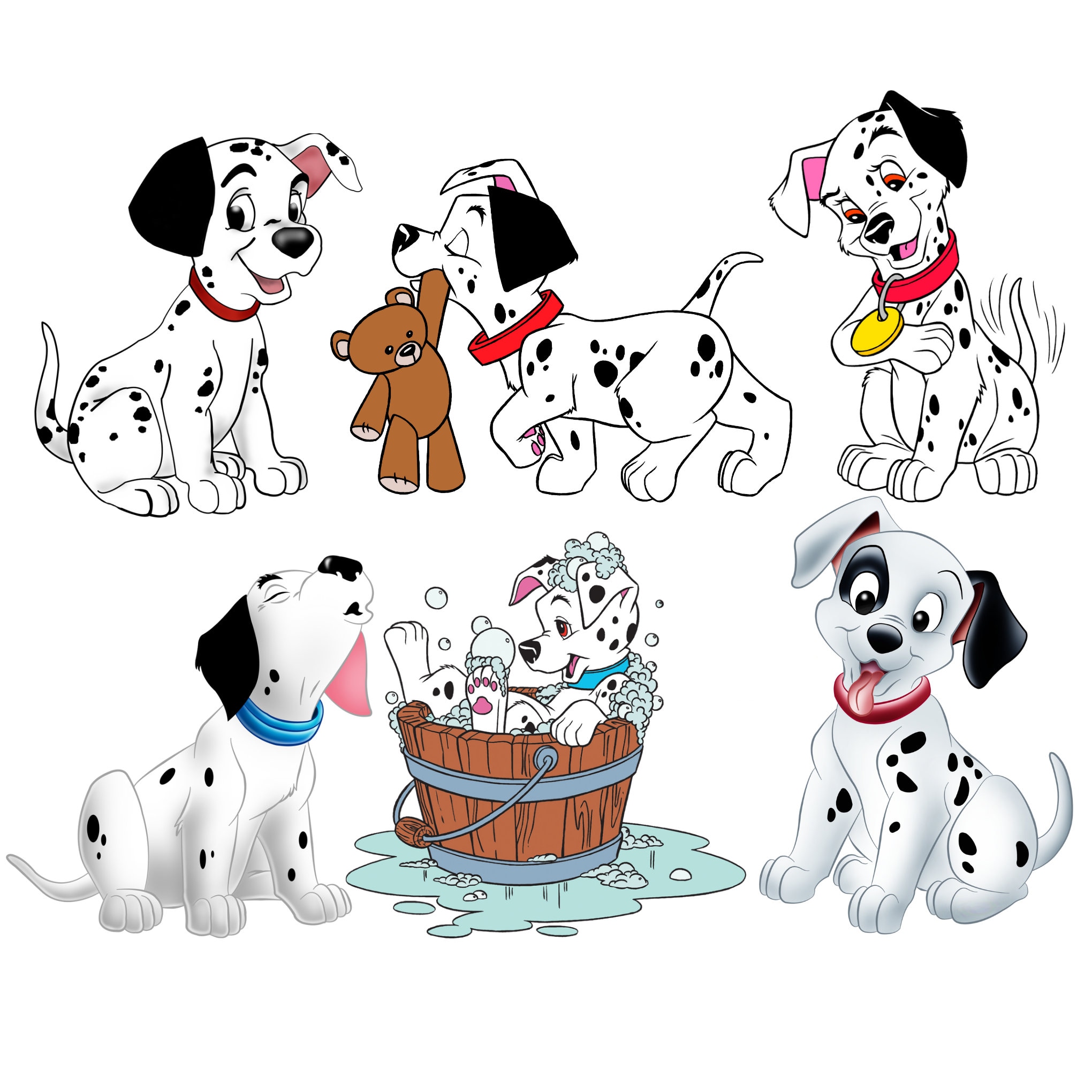 101 Dalmatians Png Bundle, 101 Dalmatians Png Clipart Set, Dalmatians ...