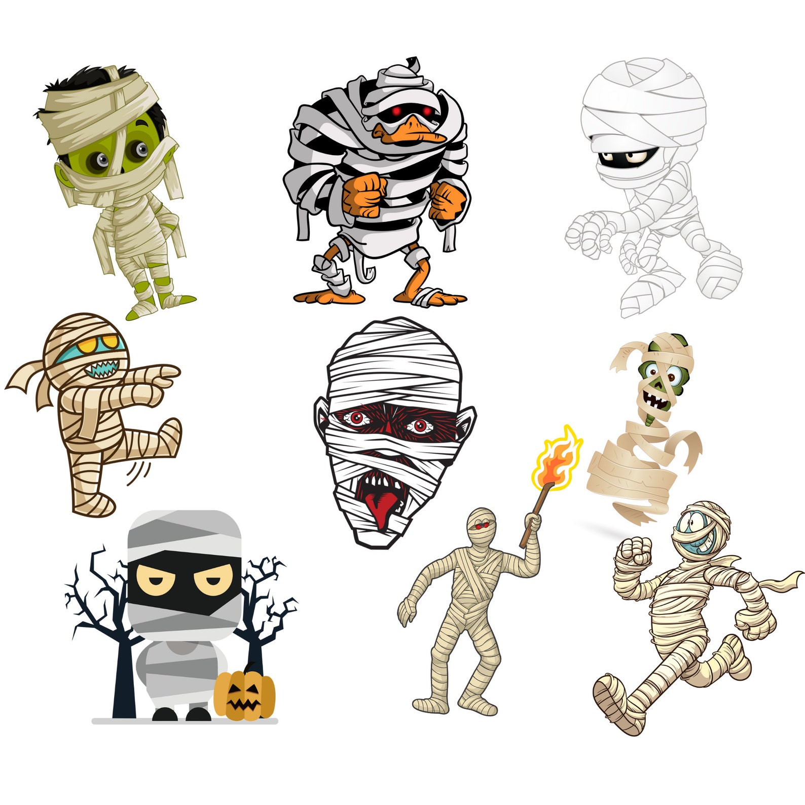 Mummy Png Bundle Mummy Png Clipart Halloween Mummy Png - Etsy