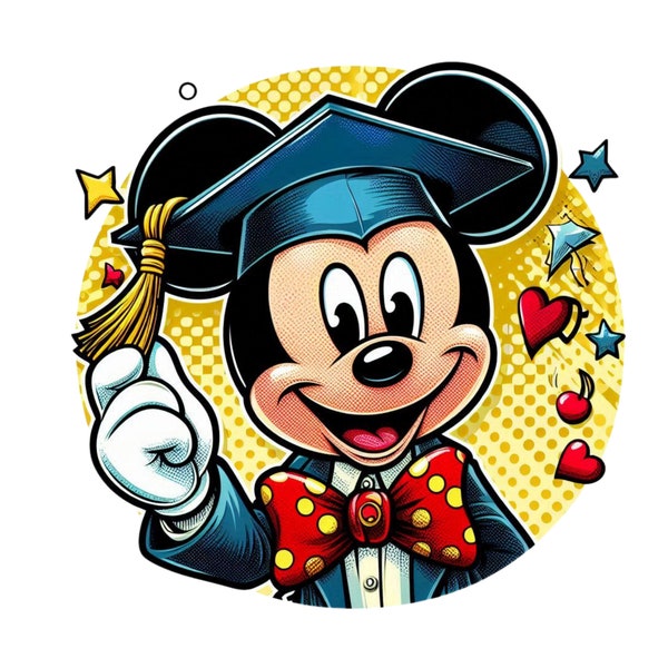 Mickey Graduation - Etsy