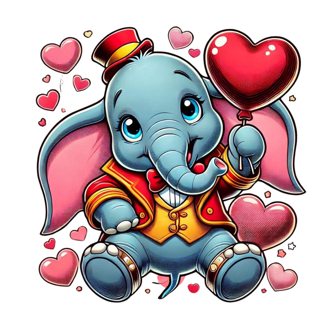 Dumbo Valentine's Day, Dumbo Png Clipart, Cute Elephant Dumbo, Dumbo ...