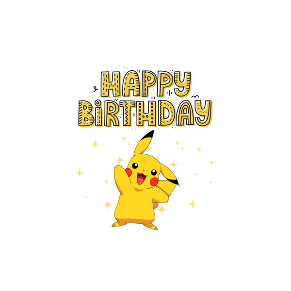 Pikachu Birthday Boy Png - Etsy