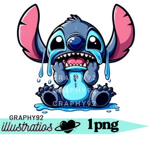Cry Stitch Cute Image, Stitch Png Clipart, Cry Baby Stitch, Lilo and ...