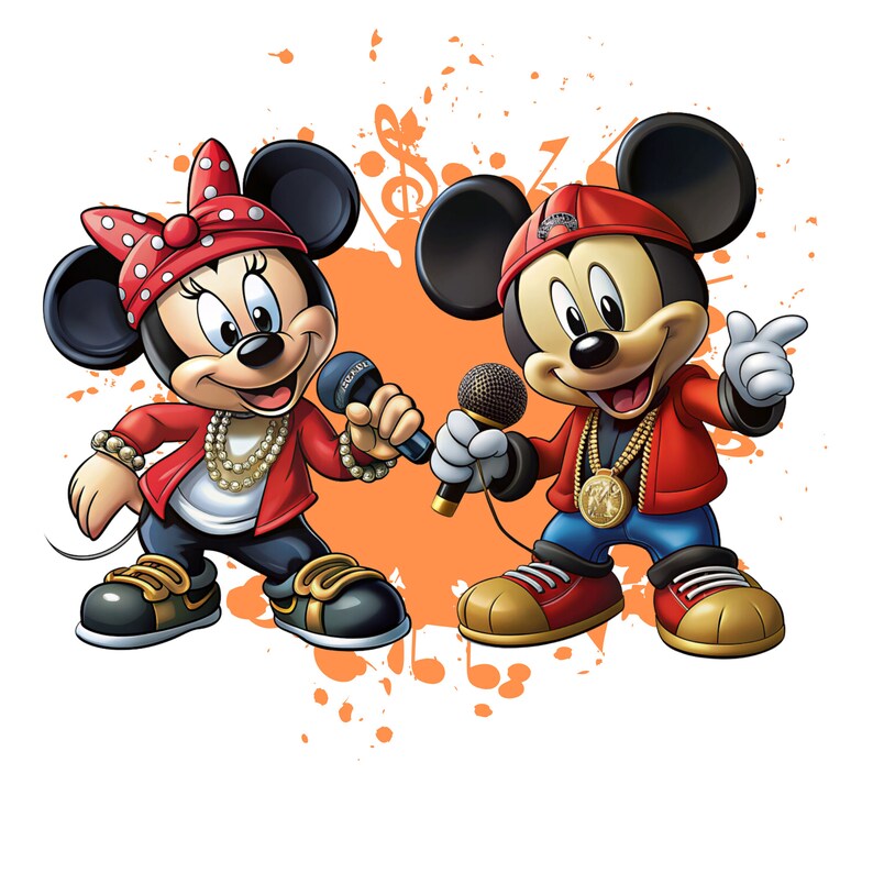 Mickey Mouse and Minnie Mouse Png Clipart, Mickey Rapper, Minnie Mouse ...