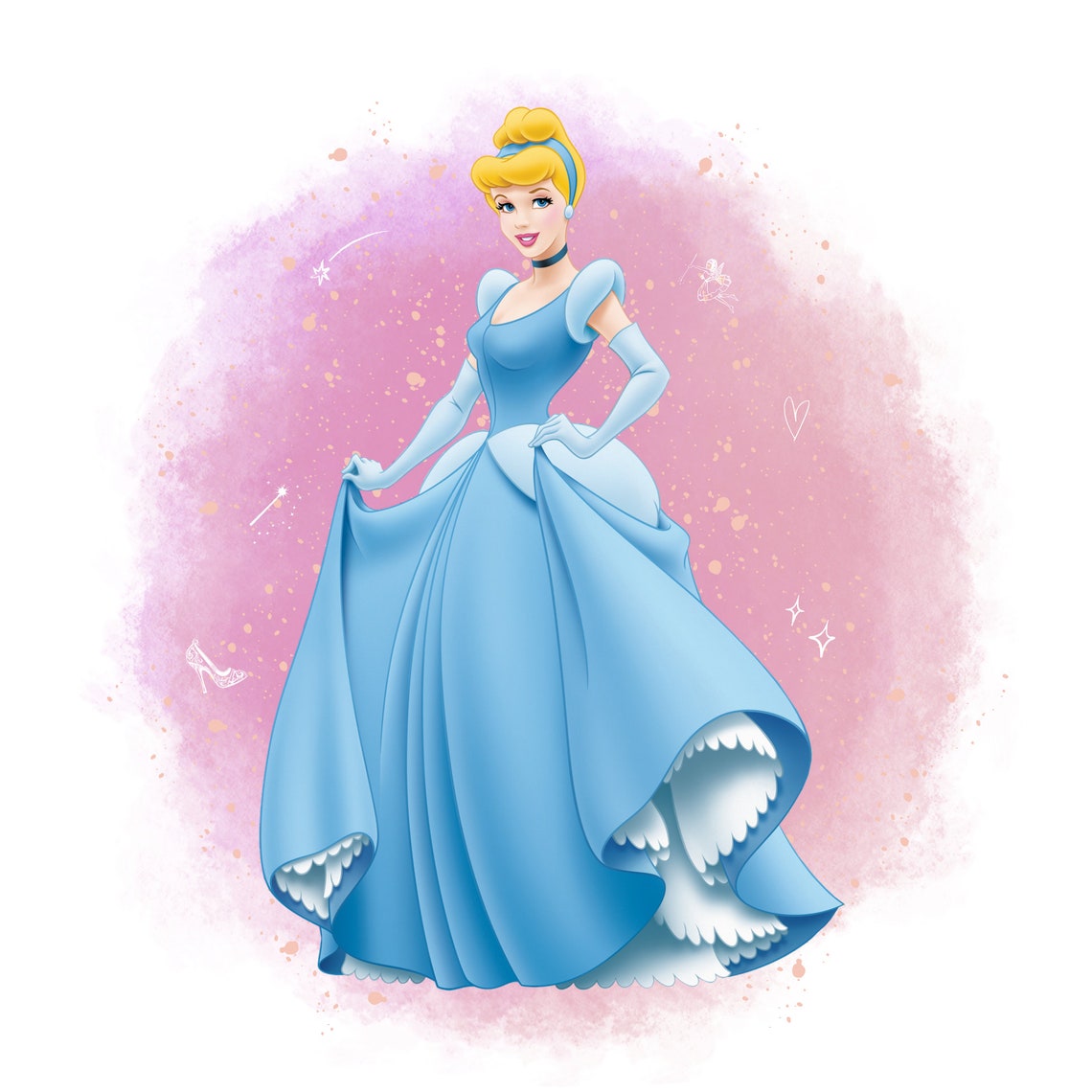 Cinderella Watercolour Background, Princess Cinderella Png Clipart ...