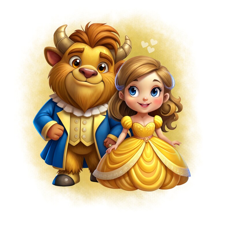 Baby Beauty and the Beast Clipart - Etsy