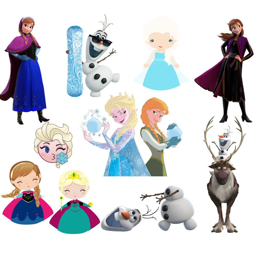 Frozen Png Bundle, Frozen Png Clipart, Frozen Characters, Princess Elsa ...