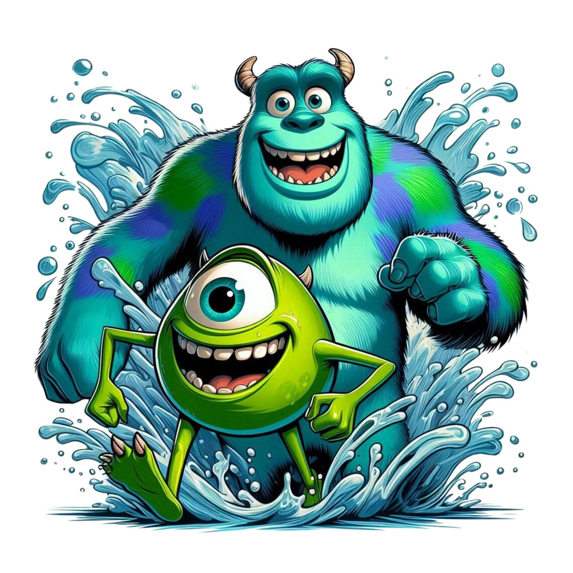Monsters Inc Png Clipart, Monsters Inc Splash Design, Mike Wazowski Png ...