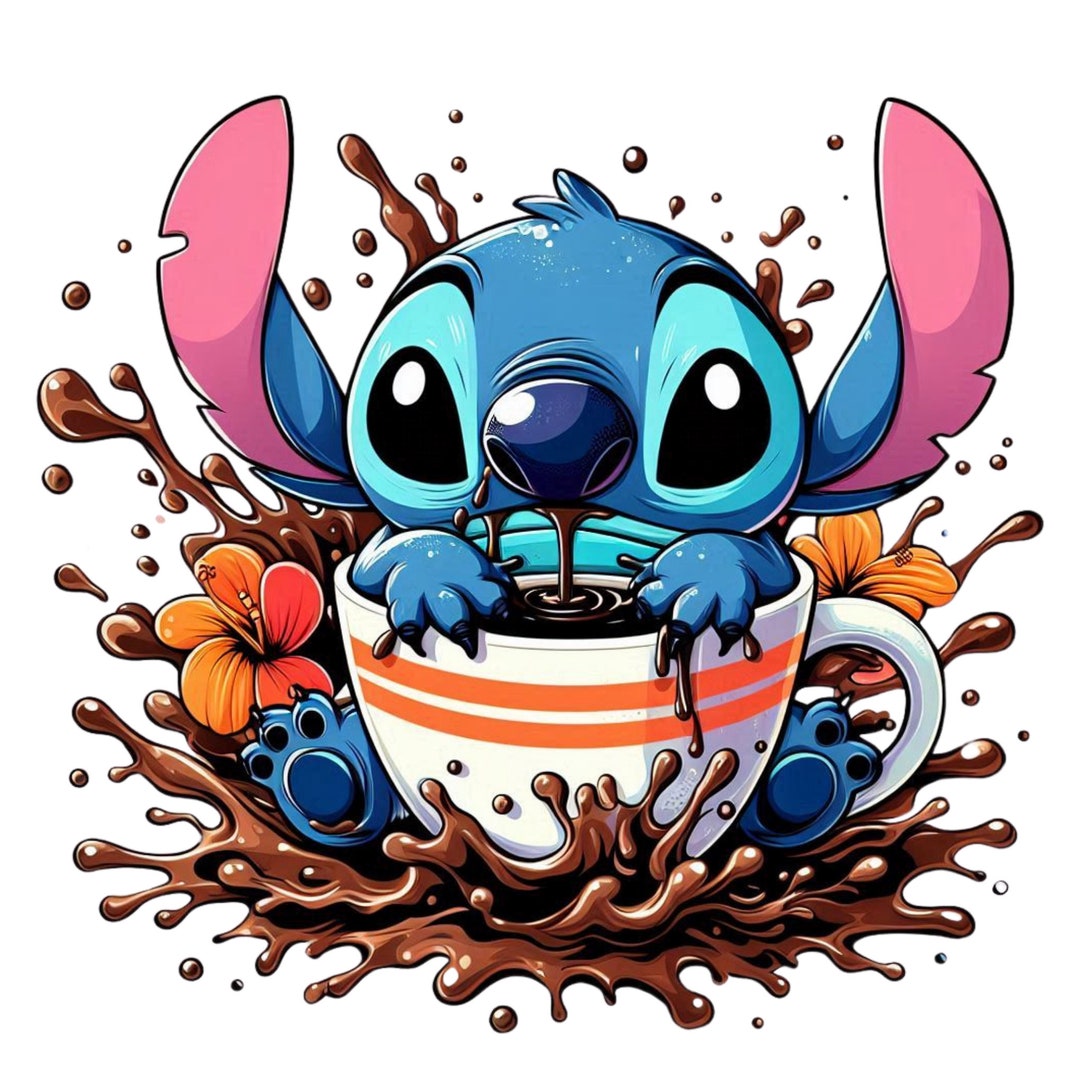 Stitch Png Clipart, Stitch Coffee Design, Lilo and Stitch Character ...