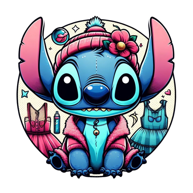 Stitch Png Clipart, Stitch Fashion Design, Lilo and Stitch Character, Cute Stitch, Instant ...