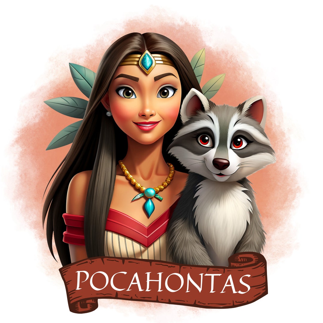 Pocahontas and Meeko Watercolor Background, Pocahontas Png Clipart ...