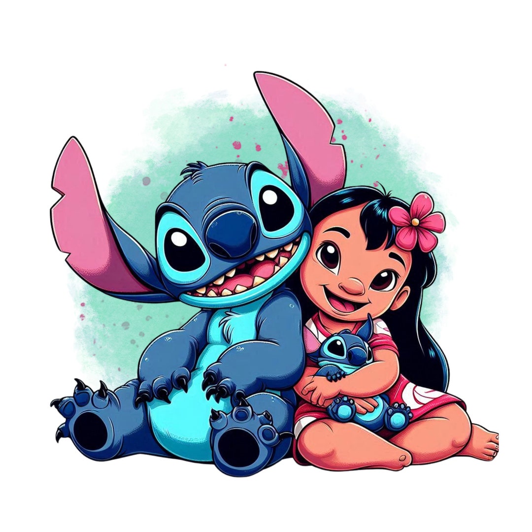 Lilo and Stitch Watercolor Background, Lilo and Stitch Png Clipart ...