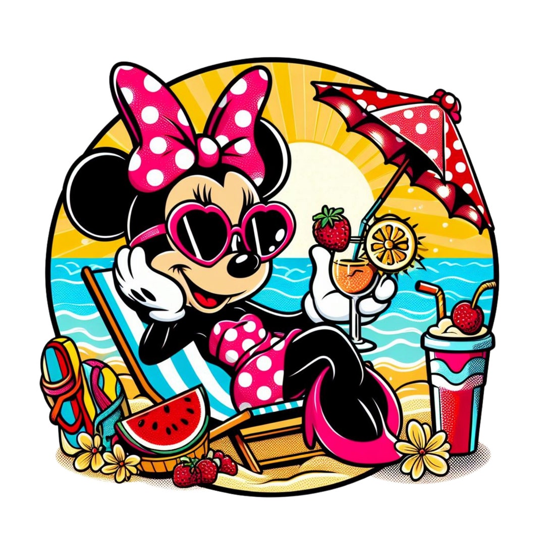Minnie Mouse Summer Design, Minnie Mouse Png Clipart, Minnie Mouse ...
