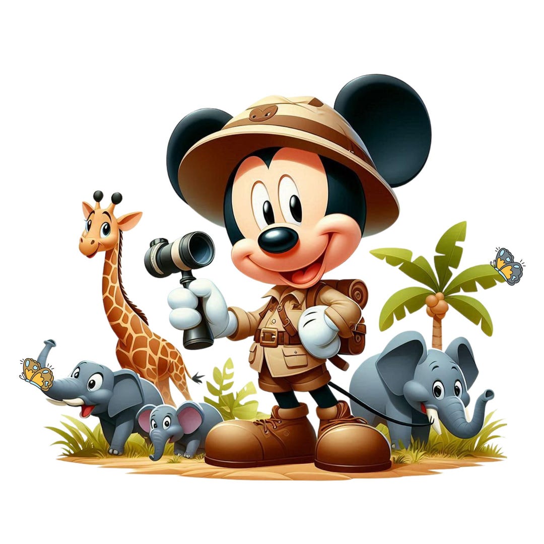 Mickey Mouse Png Clipart, Mickey Mouse Safari Design, Mickey Animal ...