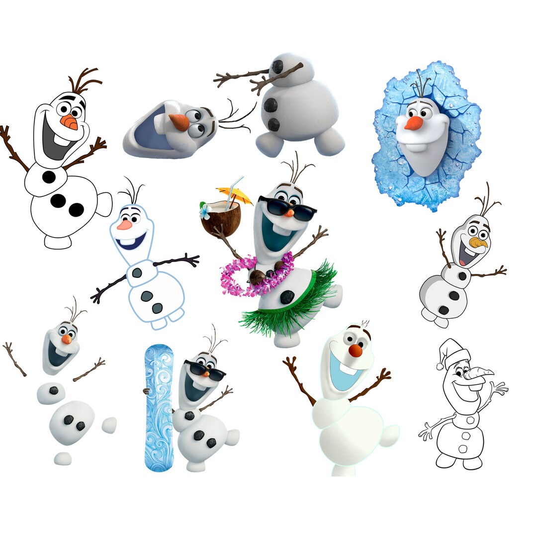 Olaf Png Bundle, Olaf Png Clipart Set, Frozen Character, Frozen Png ...