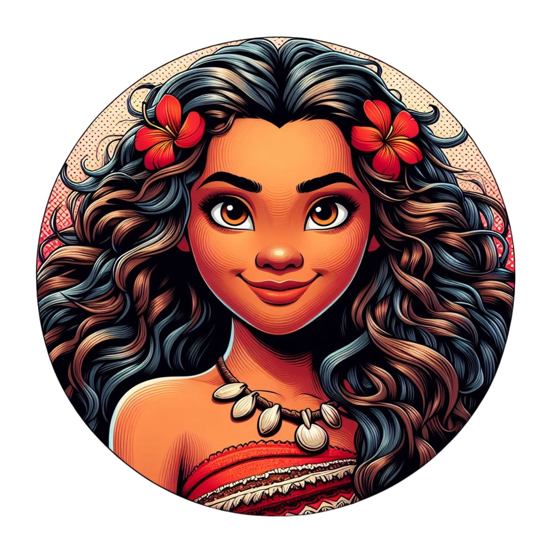 Moana Png Clipart, Moana Round Design, Princess Moana, Instant Download ...
