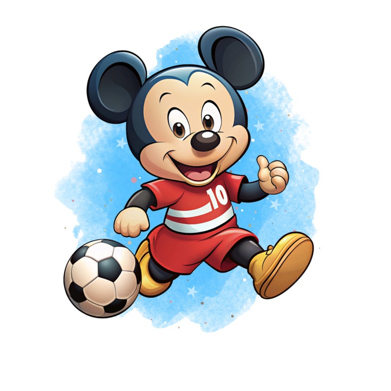 Mickey Mouse Soccer, Mickey Mouse Png Clipart, Mickey Football, Instant ...