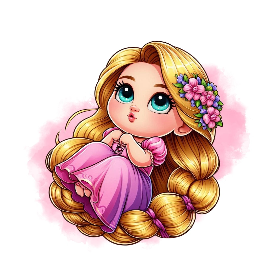 Baby Rapunzel Png Clipart, Rapunzel Watercolor Background, Tangled ...