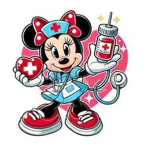 Minnie Mouse Nurse Clipart - Etsy