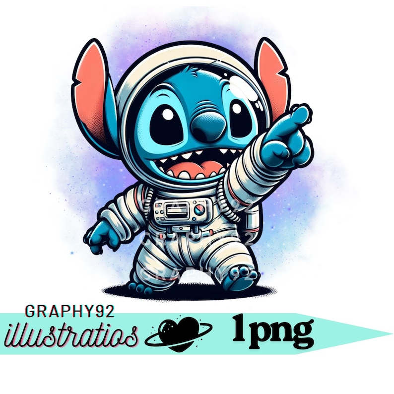 Stitch Png Clipart, Stitch Astronaut Design, Stitch Space, Lilo and ...