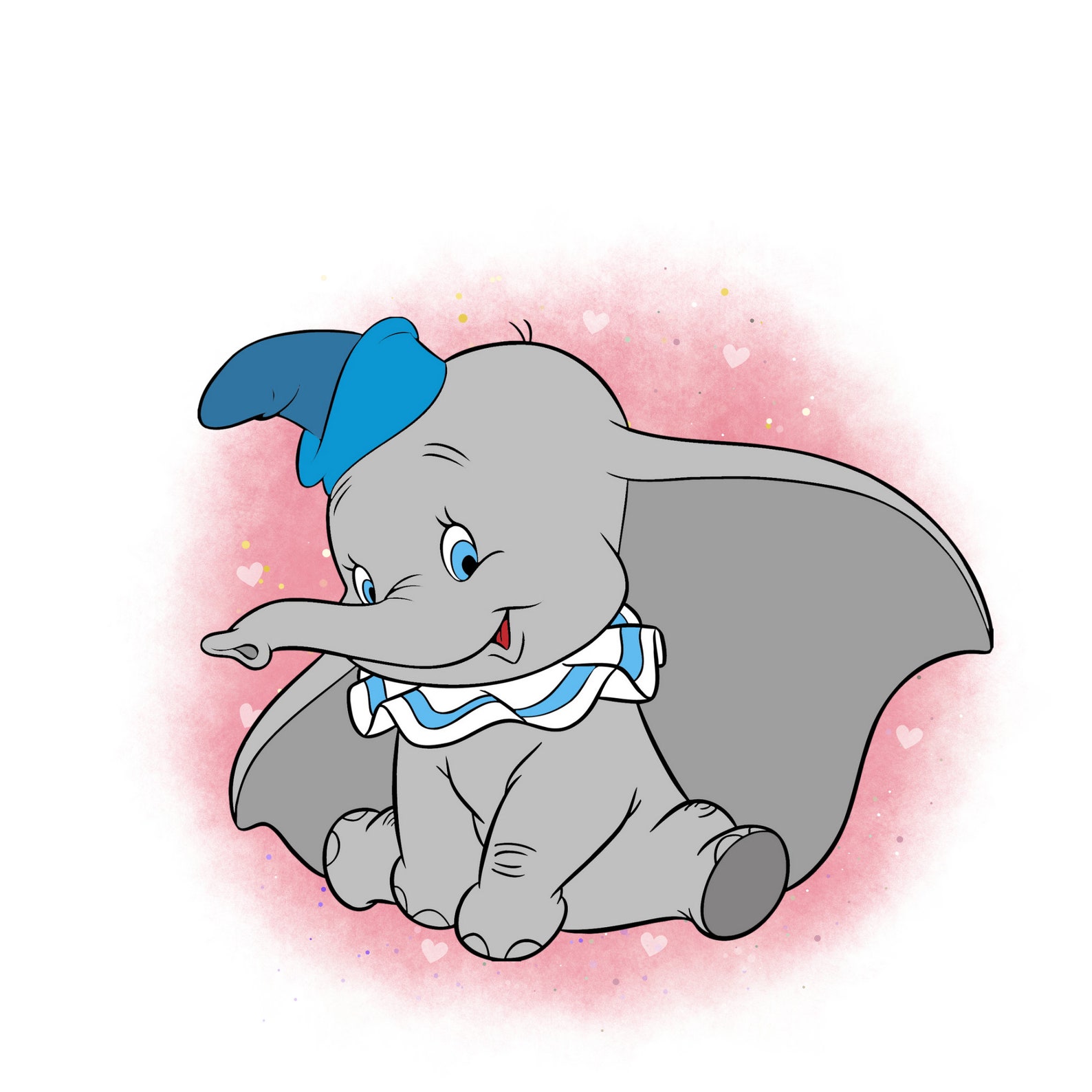 Dumbo Watercolor Background, Dumbo Png Clipart, Dumbo Birthday, Instant ...