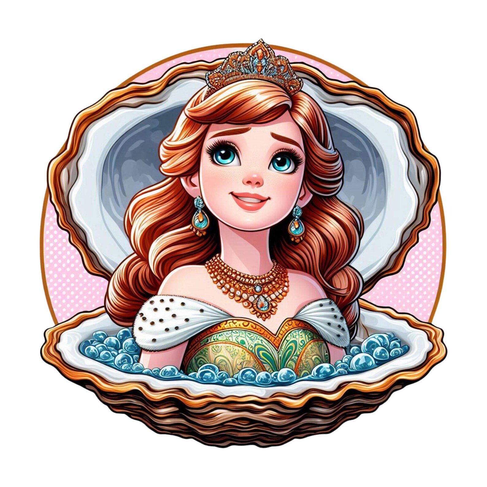Princess Anna Png Clipart, Princess Anna in Oyster, Anna Mermaid ...