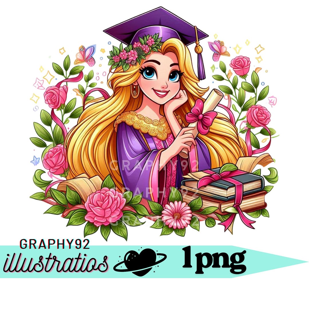 Princess Rapunzel Graduation Design, Rapunzel Png Clipart, Tangled Png ...