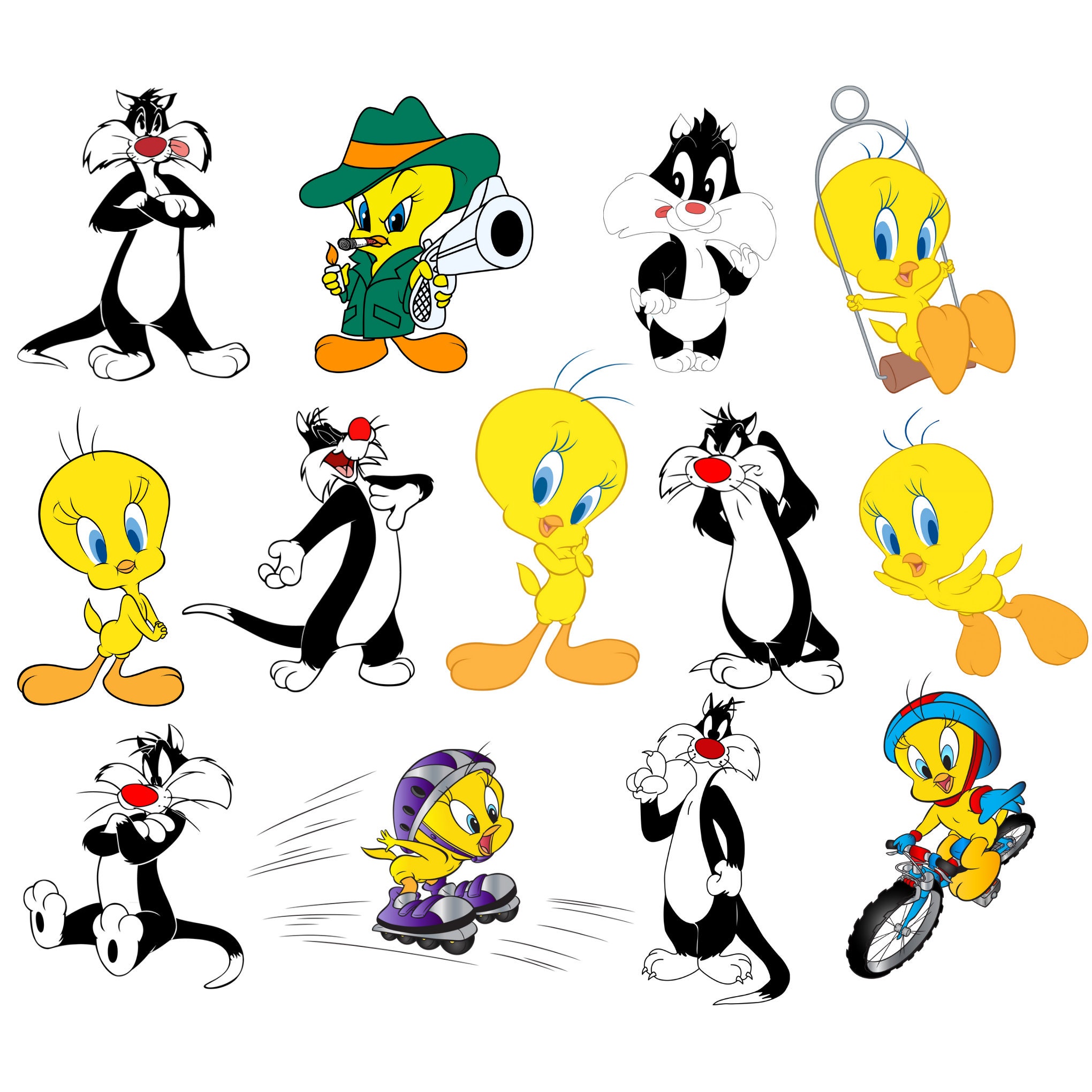 Tweety png bundel tweety png clipart set sylvester png - Etsy Nederland
