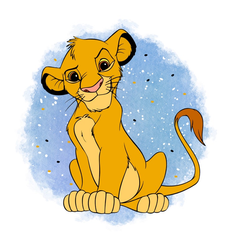 Lion King Simba Watercolor Background, Simba Png Clipart, Simba Design ...