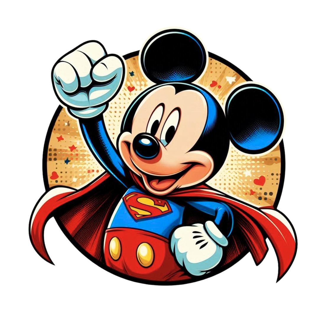 Mickey Mouse Super Hero, Mickey Mouse Png Clipart, Hero Mickey Mouse, Instant Download - Etsy
